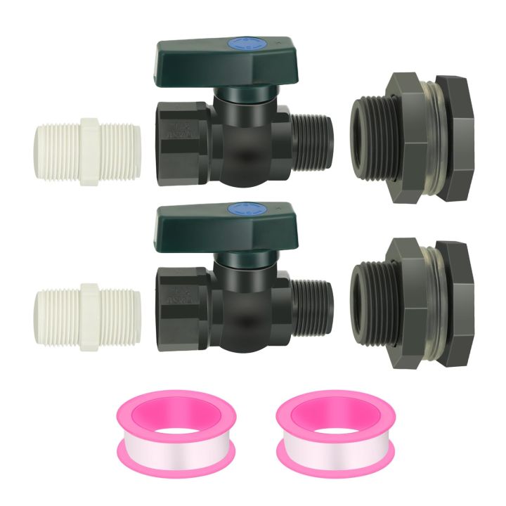 1 Set, PVC Water Barrel Spigot Kit, Connector Drain Adapter With Inner ...