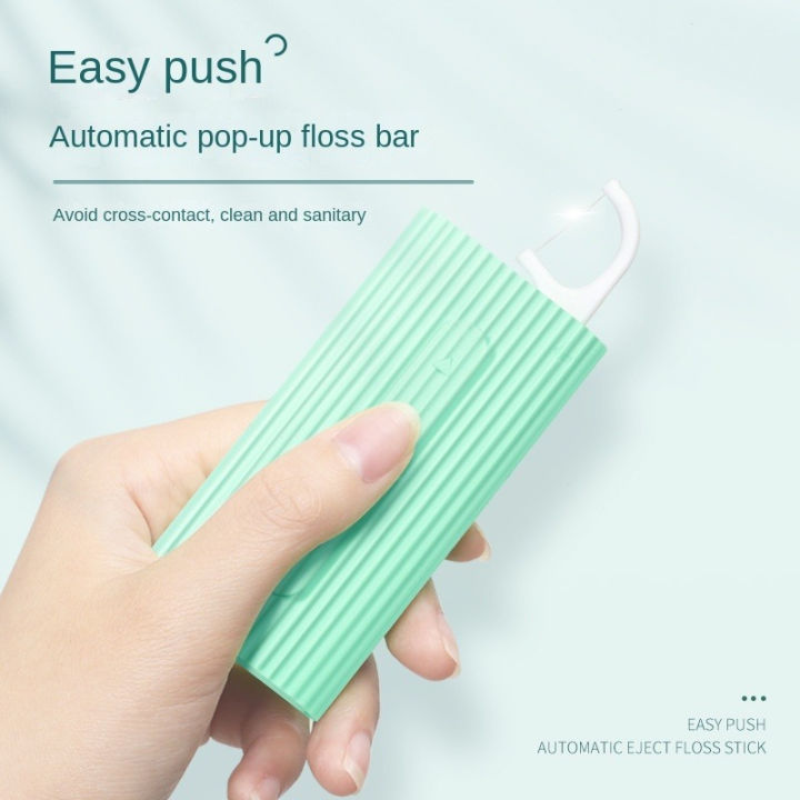 10pcs/box Reusable Dental Floss Stick With Portable Automatic Floss ...