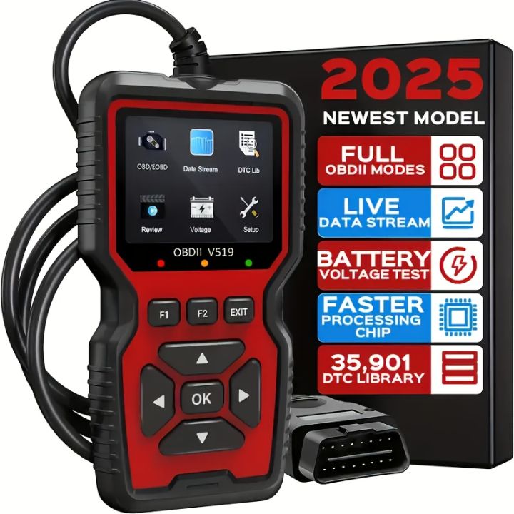 V519 OBD2 Scanner - Handheld Vehicle Inspection and Fault Diagnostic ...