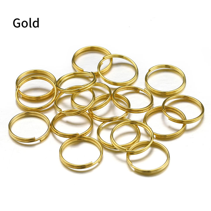 200pcs Keychain Open Jump Split Rings Double Loops Circle Holder ...