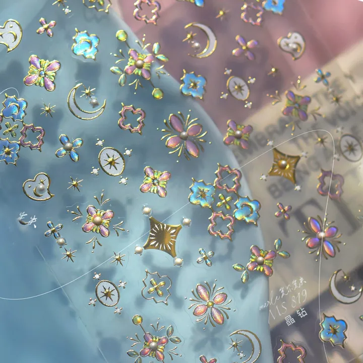 Bohemian Pattern Colorful Love Heart Moon Pearl Crystal Rhinestone 5D ...