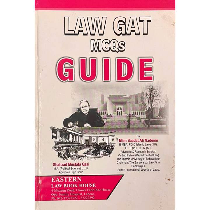 Law GAT MCQs Guide by Mian Saadat Ali Nadeem | Daraz.pk