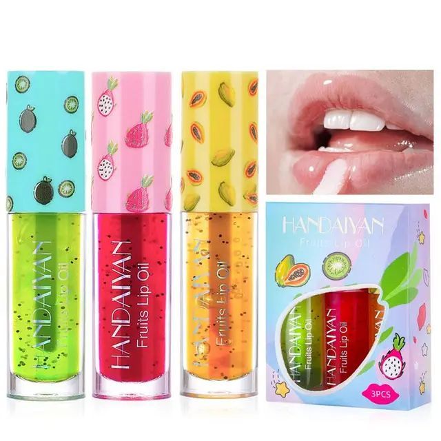 Handiyan 3 in 1 Fruit Lip oil set | Daraz.com.bd
