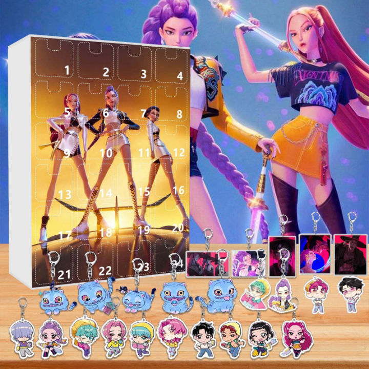 Movie Anime Demon Hunters Advent Calendar Huntrix Rumi Mira Zoey Saja ...