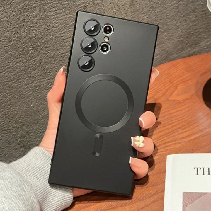 Luxury Matte Magnetic Case For Samsung Galaxy S25 S24 S22 S21 S23 Ultra Fe A35 A55 A05S A16 ...