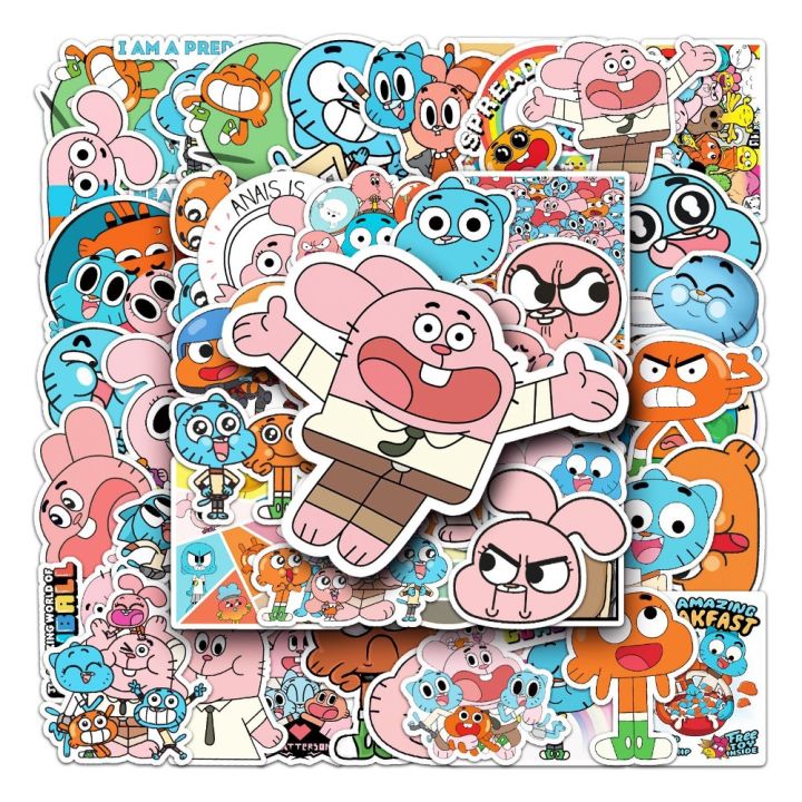 50pcs Animation The Amazing World of Gumball Graffiti Stickers Decals ...
