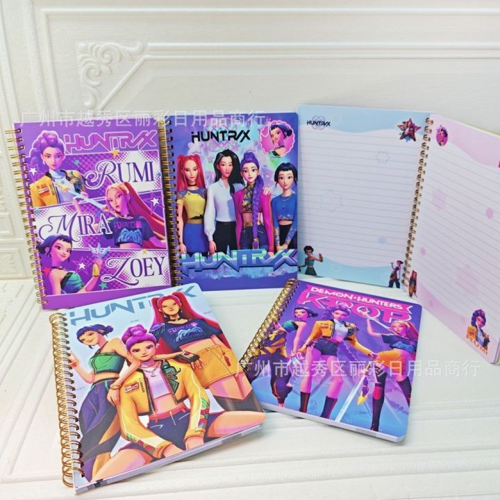 Demon Hunters Huntrix Saja Notebook Rumi Mira Zoey Anime Stationery ...