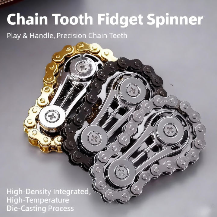 Metal Chain Fidget Toy Bike Gear Sensory Toy for Stress & Anxiety ...