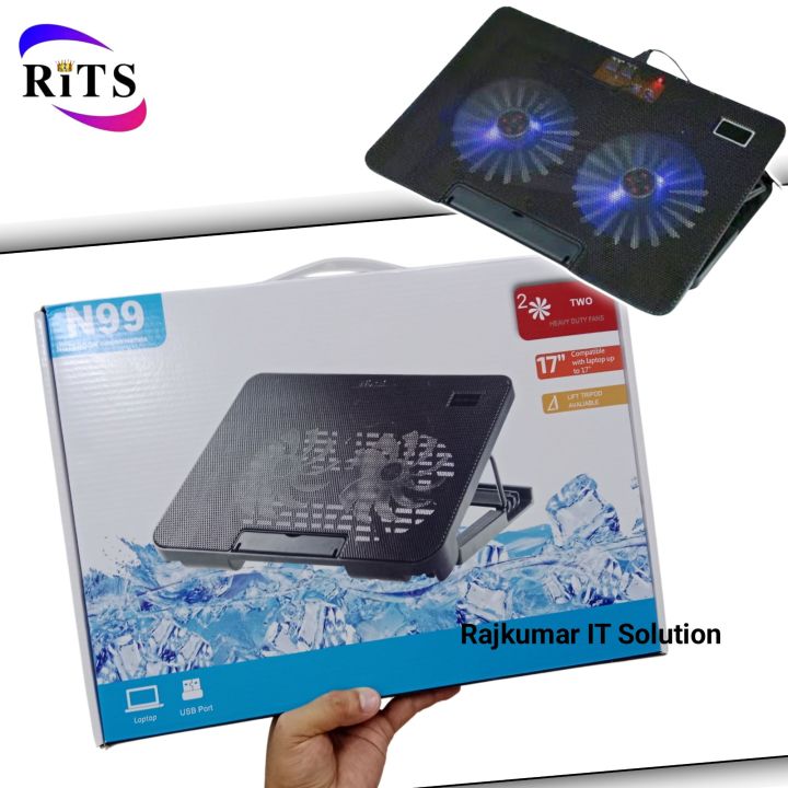Dual Heavy Duty Fans Option 17" Compatible Laptop Cooler / Laptop ...