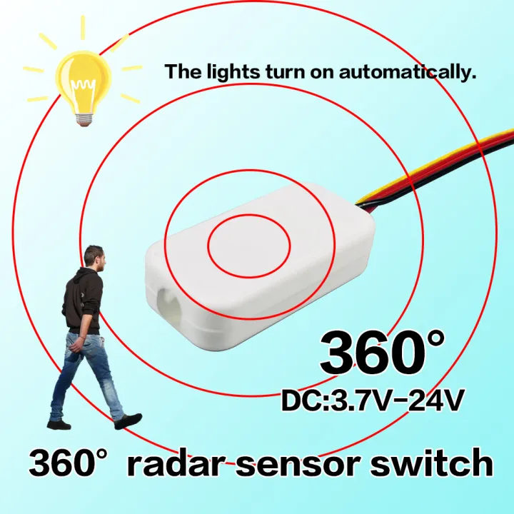 12v-24v mini radar sensor switch LED lighting intelligent controller ...
