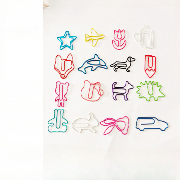 20pcs/pack Colored Animal Paper Clips, Plastic Cartoon Paper Clips ...