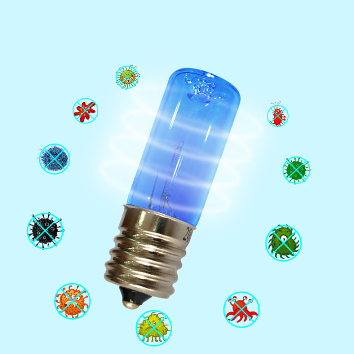 E17 UVC Germicidal Lamp Ultraviolet Steriliser Light Bulbs 12V 220V Kit ...