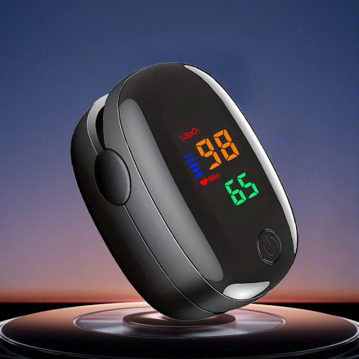 Finger Pulse Oximeter Finger Clip Digital Display SpO2 Heart Rate ...
