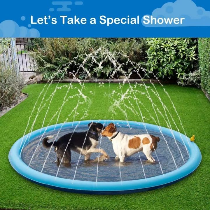 Dog Swimming Pool Pet Inflatable Spray Mat Dog Cooling Pad Outdoor Dog ...