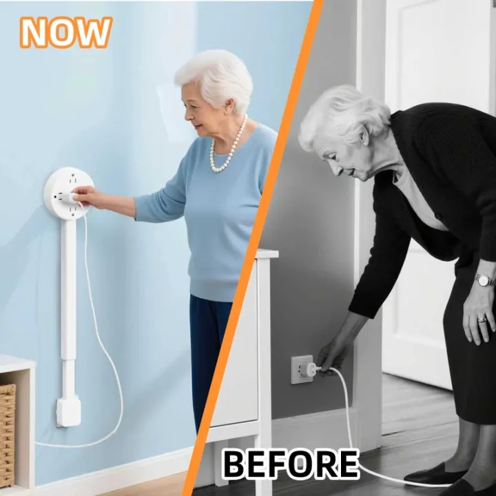 EU Electrical Wall Plug Rotates Electrical Outlet Extender Adjustable ...