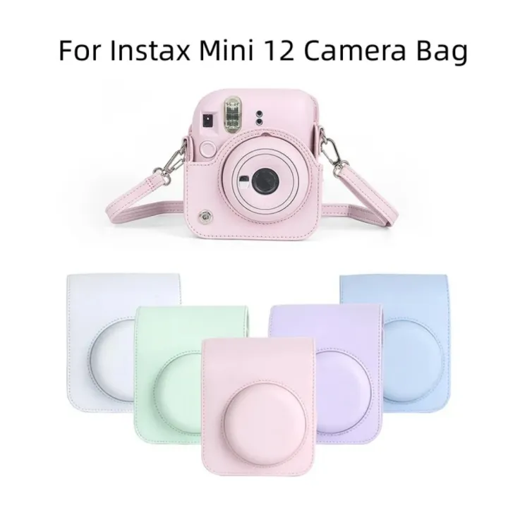 For Instax Mini 12 Camera Case PU Leather Soft Protective Case Trave ...