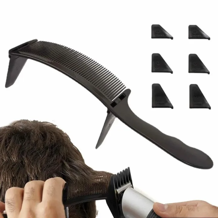 Barber Flat Top Haircut Comb Curved Hair Clipping Cutting Arced Comb ...