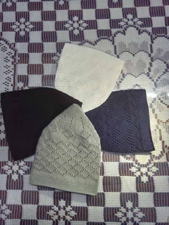 4 Pcs Prayer Caps Namaz Tupi Muslim-Cap | Daraz.com.bd