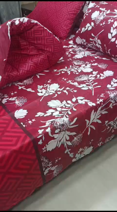 Vicky 6 Pcs Double Bed Razai Set | Premium Quilt & Bedding Set | Multi ...