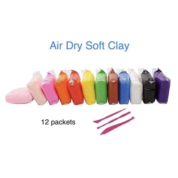Air Dry Ultra Light Clay -12 pcs , Magic Clay, Molding Clay | Daraz.com.np