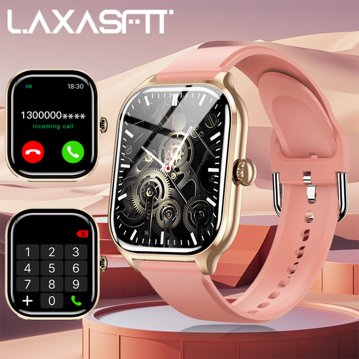 LAXASFIT Voice Call smartwatch 24 Hour Health Monitor 100+ Sports Modes ...
