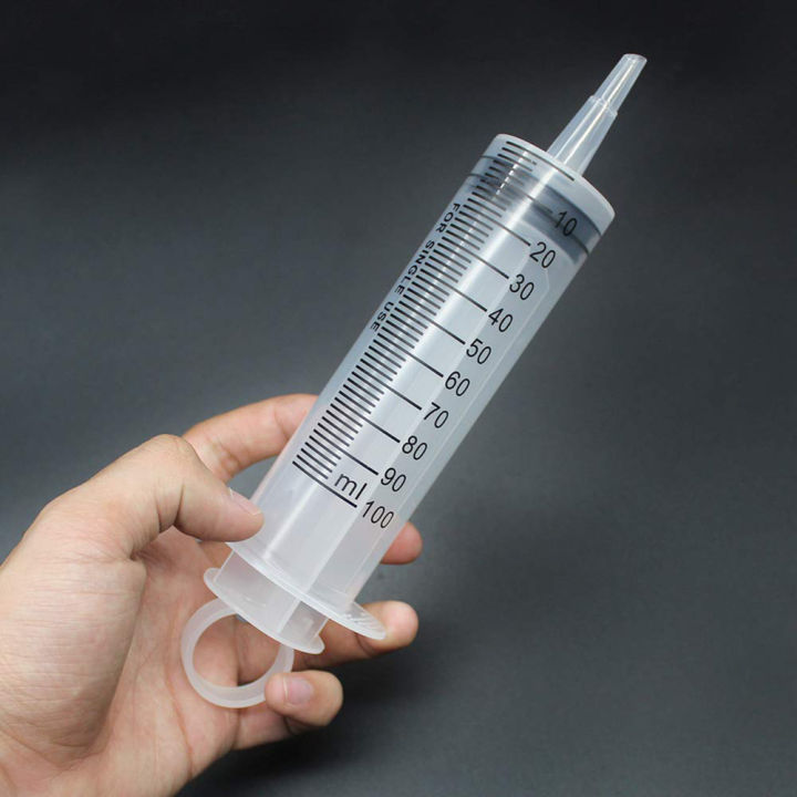 100ml Reusable Plastic Syringe Liquid Nutrient Measuring Tools for Food ...