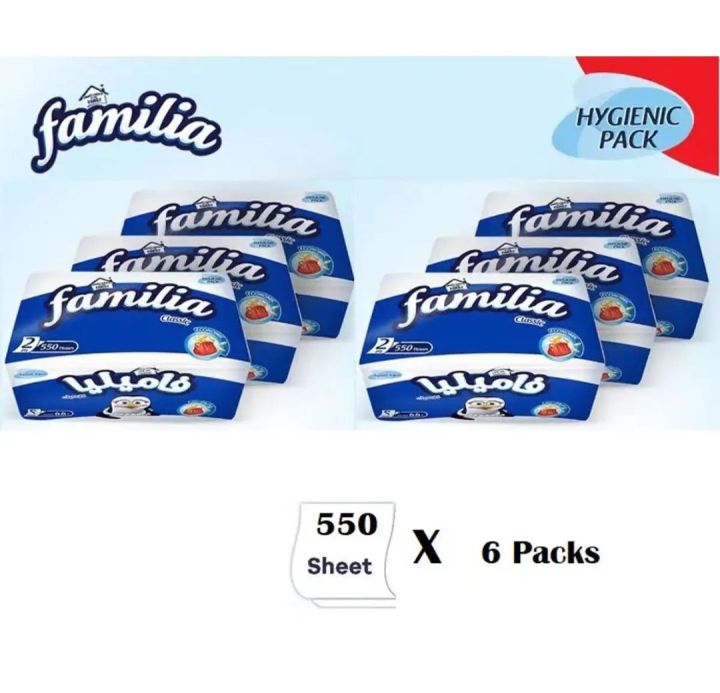 Familia Soft Tissue (550 Sheets-2,Ply) Pack OF 06 | Daraz.pk