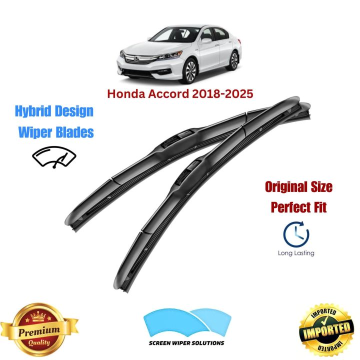 2018 Honda Accord Wiper Blade Size