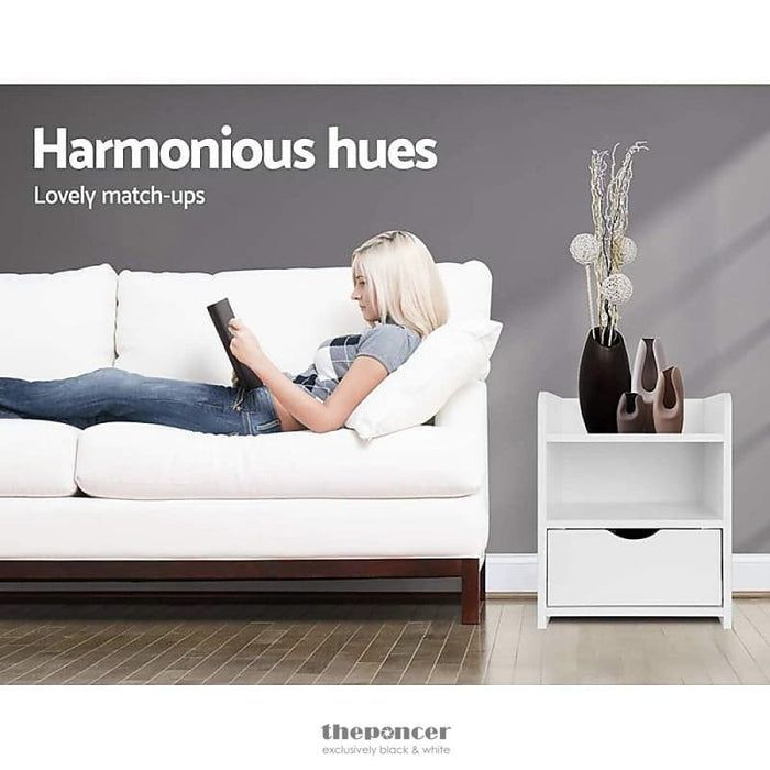 Modern Design Sofa side Table, Beside table with Bottom Drawer | Daraz.pk