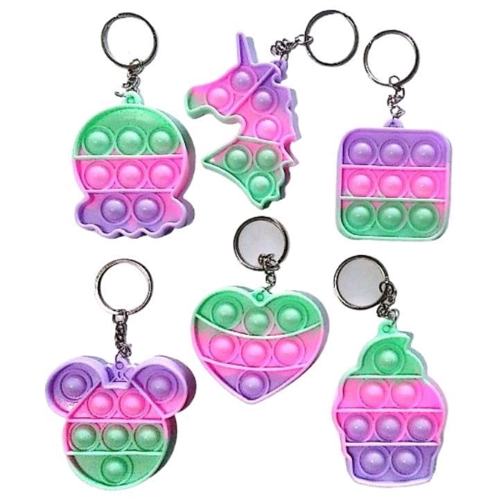 Popit Key Tags Push Popit Rainbow Colour Mutidesign-01nos | Daraz.lk