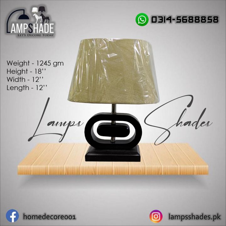 wooden made table lamps available here in pair price | Daraz.pk