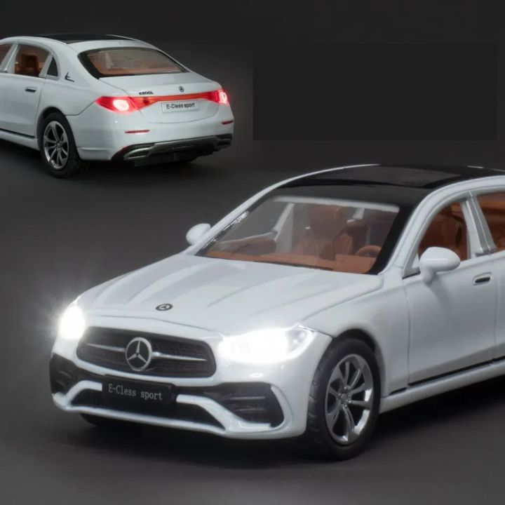 1/32 Mercedes-Benz E300L Toy Car Model Diecast Alloy Metal Miniature Sound & Light Pull Back 1: ...