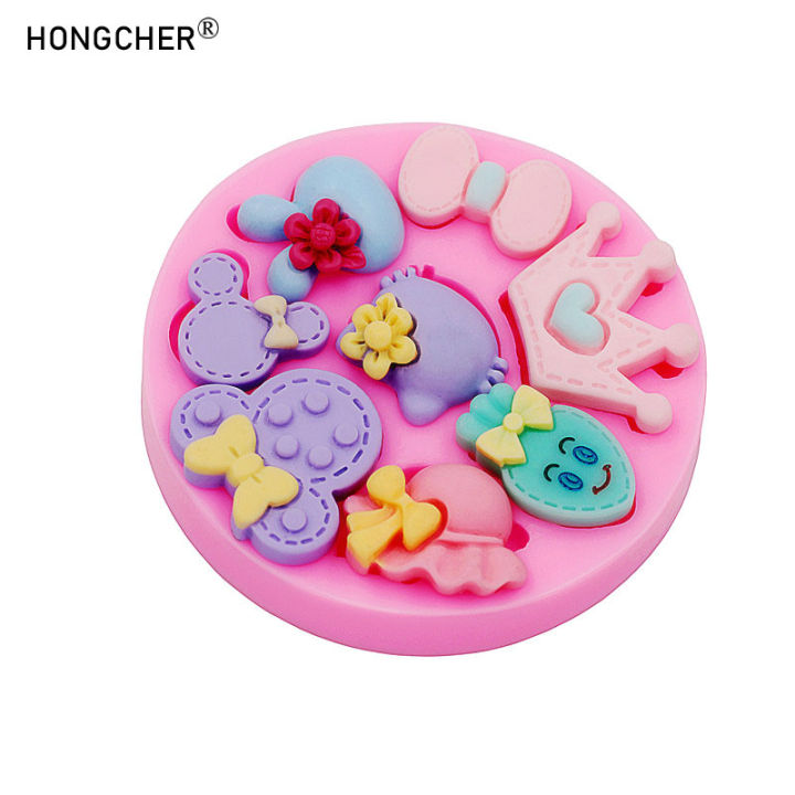 Crown bow DIY resin jewelry accessories drip mold chocolate cookies ...