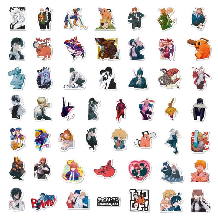 10/30/50pcs Pochita Chainsaw Man Stickers Cool Denji Makima Sticker ...