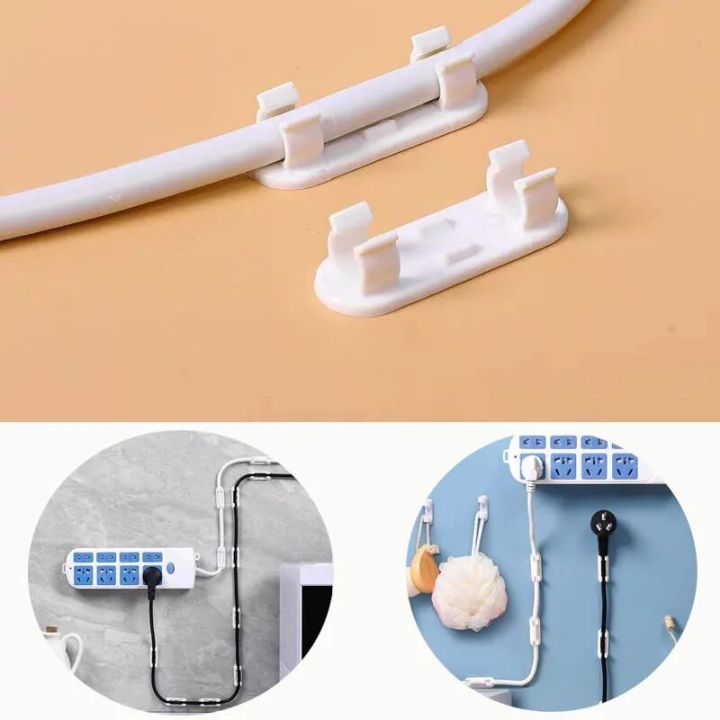 20/50pcs Adjustable Cable Management Clips Adhesive Sticky Wire Clips ...