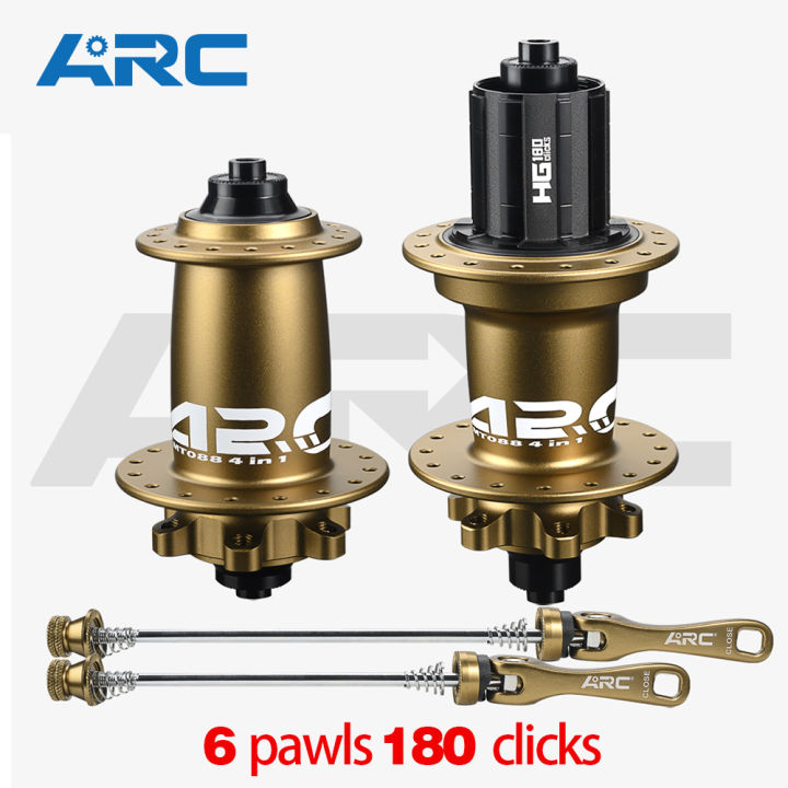 ARC MT088 MTB Hub 6 Pawls 180 Clicks Sealed Bearing Hub Front 9x100 ...