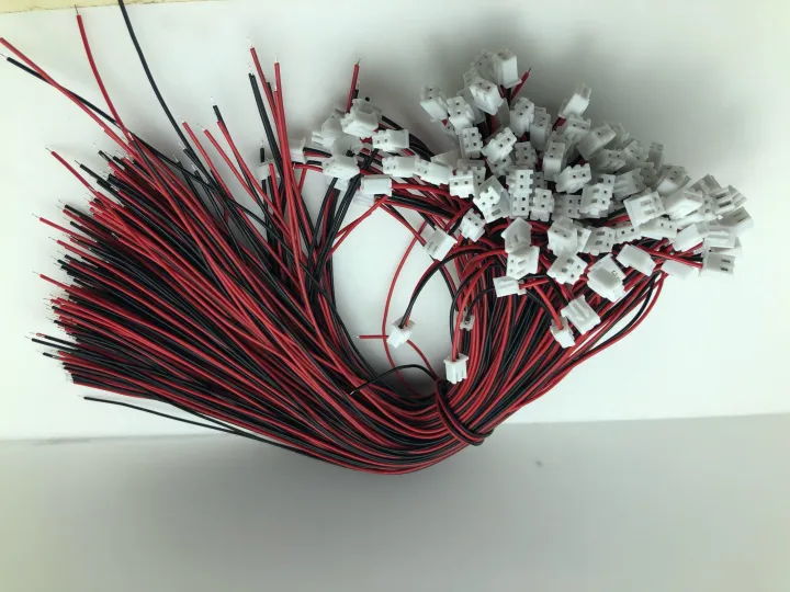 XH-2P C3 two mating terminals red and black wire led power cable plug ...