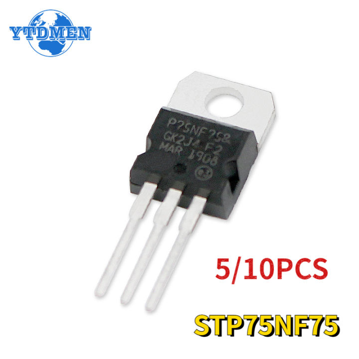 5/10PCS STP75NF75 Mosfet Transistor P75NF75 75v 80A TO-220 Field Effect ...