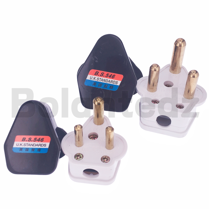 South Africa Assembly Plug AC250V 5A/15A Round 3 pins Removable Cable Connector Detachable High ...