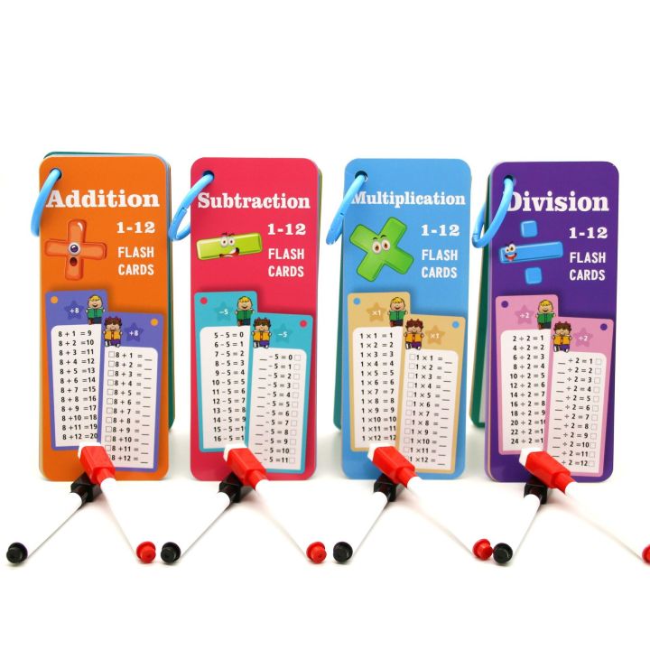 15Pcs/set Math Addition Subtraction Multiplication Division Erasable ...