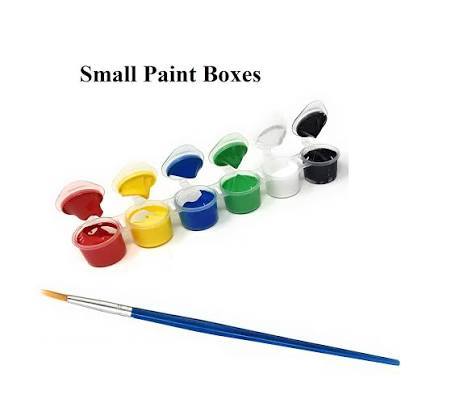 Mini Paint box Set with Brush – Pack of 2, 6 & 10 Sets - 6 Colors ...