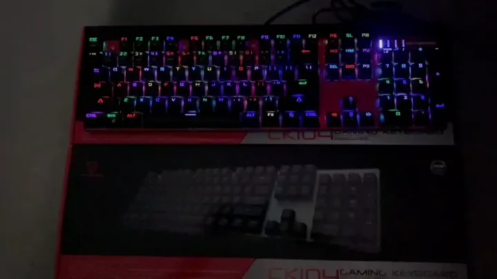 A RGB Gaming Keyboard Wired Keyboards MOTO SPEED CK 104 Mechanicl ...