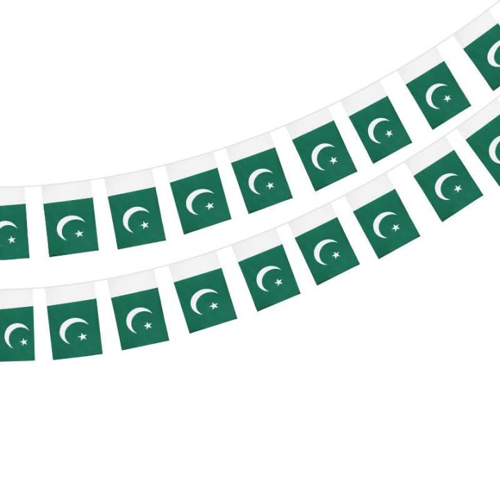 🇵🇰 12 Larris Pakistan Flag Bunting String – 14 August Decoration Pack ...