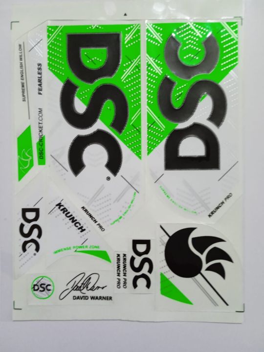 New 3D 2024 DSC BLACK & GREEN updated Edition Cricket Bat Sticker For ...