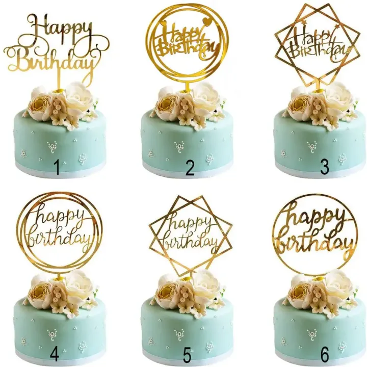 cake topper Happy Birthday cake topper shiny cake topper Happy ...