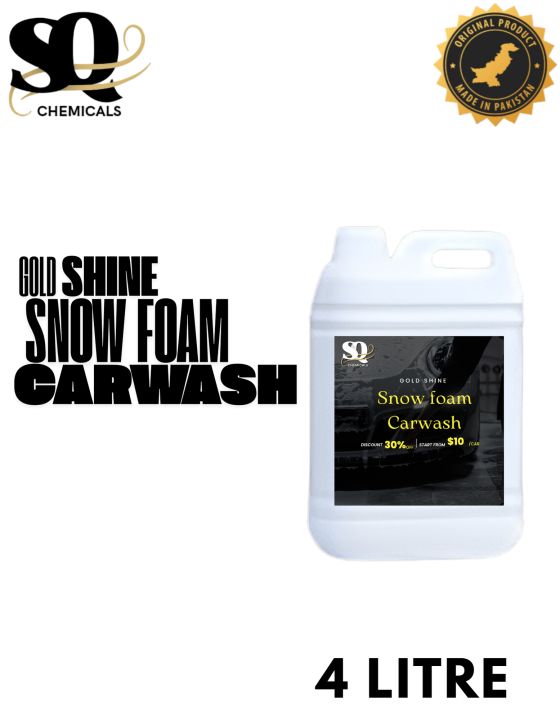 Gold Shine Snow Foam Car Wash Shampoo 4 Litre Cane Different colours ...