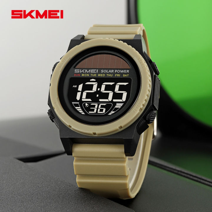 SKMEI Casual Digital Watch Solar Energy Sports Electronic Watches For ...