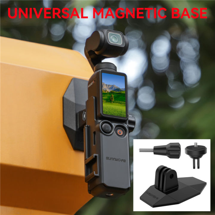 Magnetic Mount Magnet Car Support for DJI OSMO Pocket 3 Insta 360 X5 X4 GO 3 3S ACE Pro 2 Camera ...