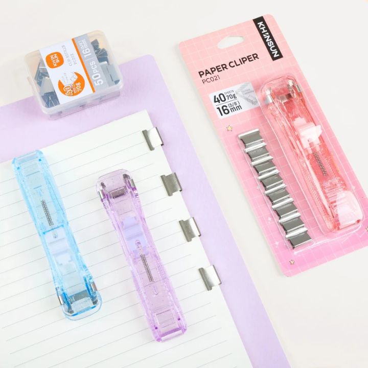 KHINSUN Paper Clipper Staplers Push Clamp File Documents Binding Tool ...