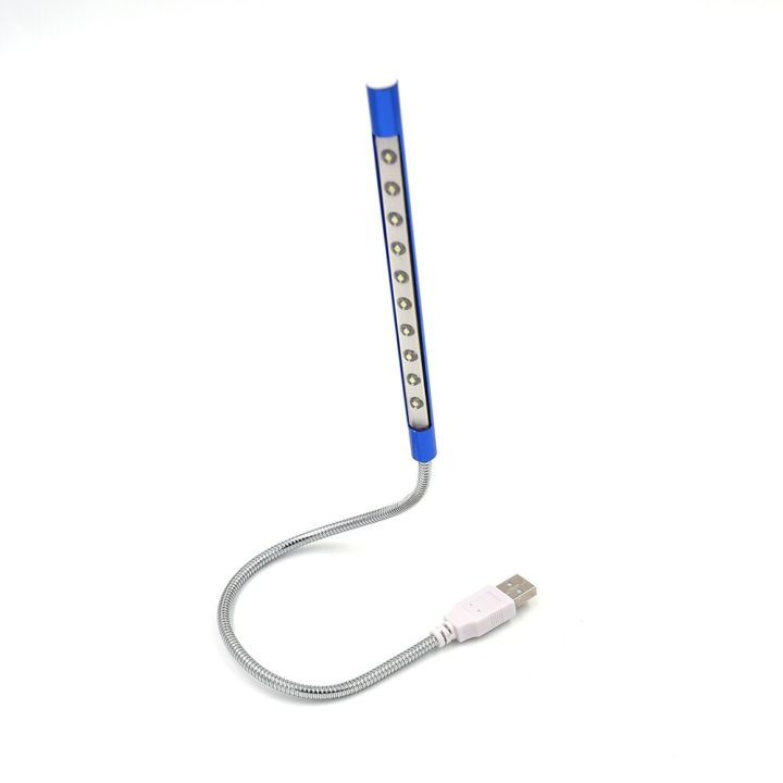 10 Light Laptop Keyboard USB Metal Small Night Light LED Desk Lamp ...